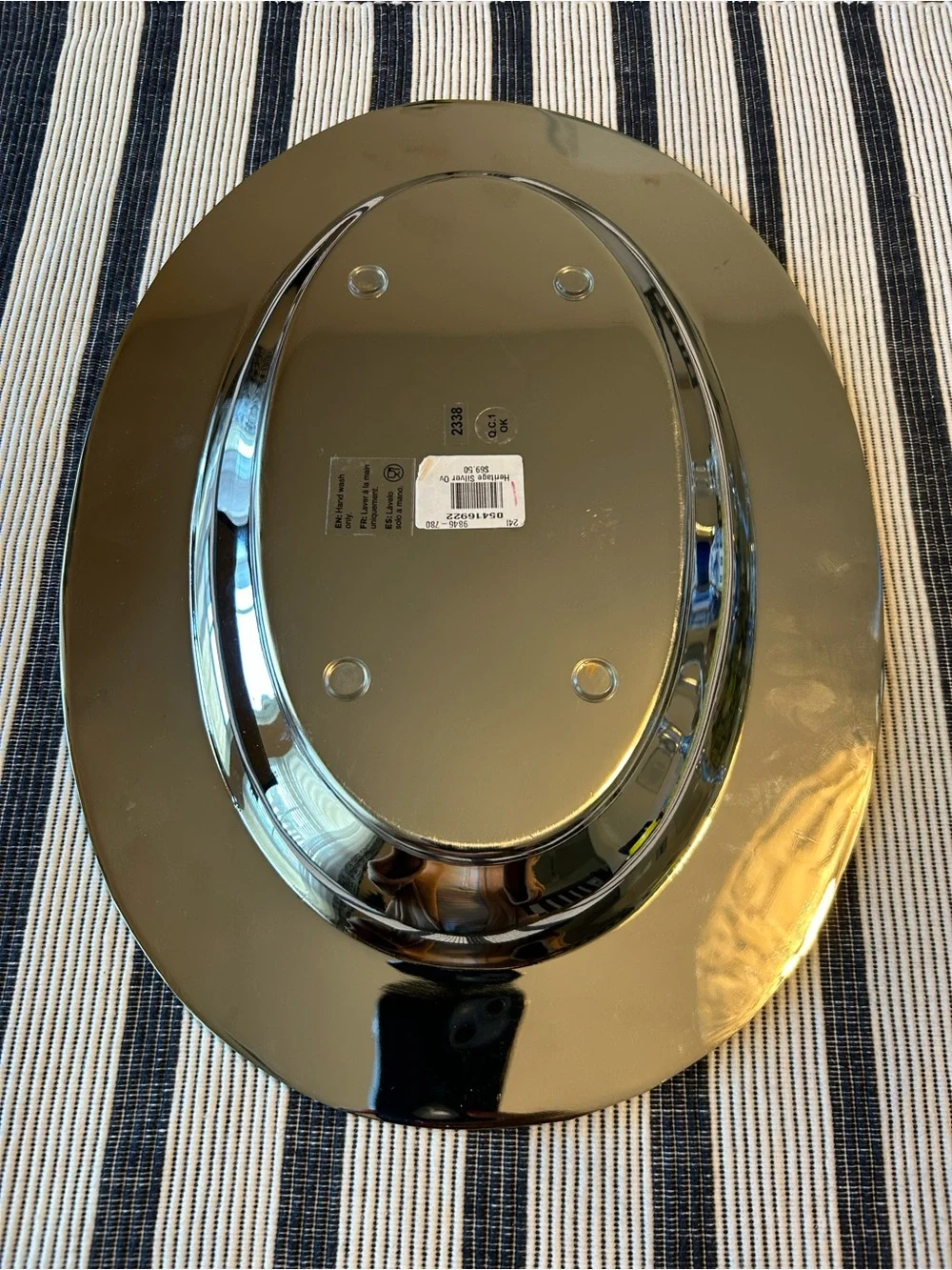 Pottery Barn | Dining | Pottery Barn Silver Oval Serving Dish | Poshmark
